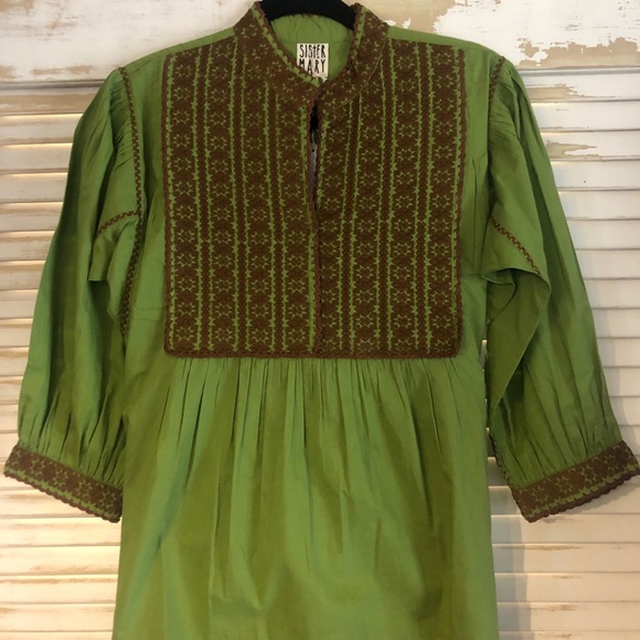 Sister Mary | Tops | Sister Mary Embroidered Top | Poshmark
